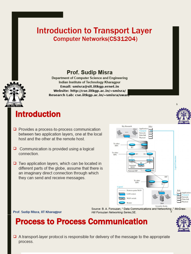 Lecture21IntroToTCP (1) | PDF | Port (Computer Networking) | Transmission Control Protocol
