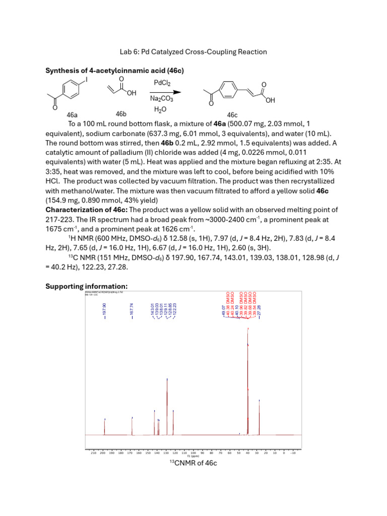 PD Catalyzed Cross-Coupling Reactions | PDF | Proton Nuclear Magnetic ...