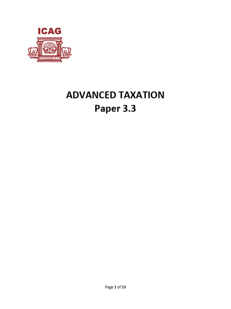 Advanced Taxation in Ghana: Key Concepts | PDF | Government Debt ...