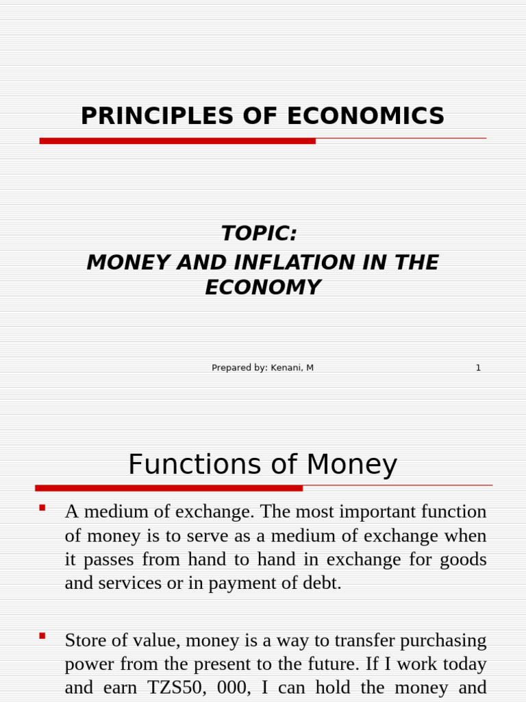 Money Functions and Inflation Explained | PDF | Money | Demand For Money