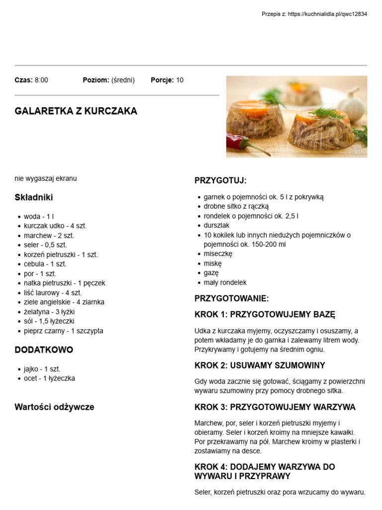 galaretka drobioba przepis | PDF