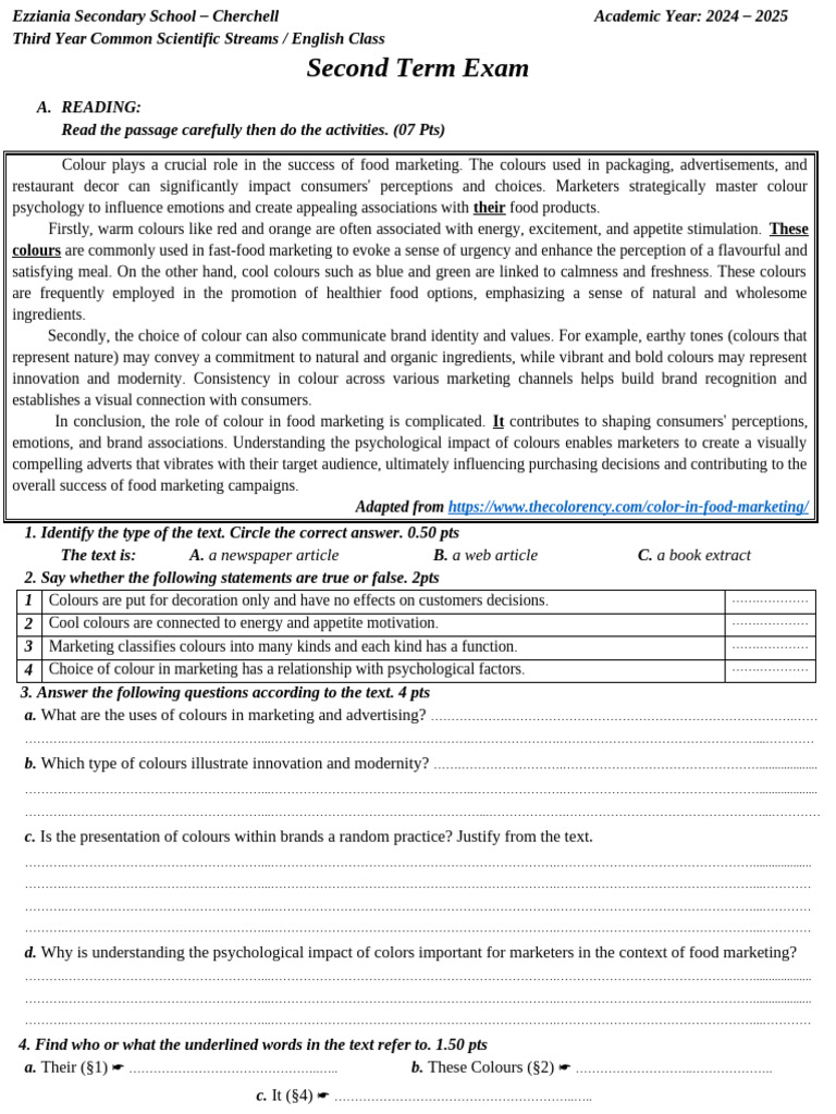 3S exam | PDF | Advertising | Brand