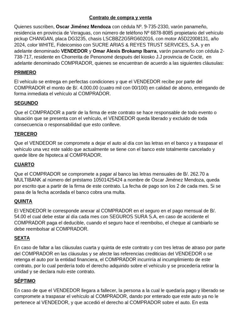 Omar Alexis Contrato | PDF