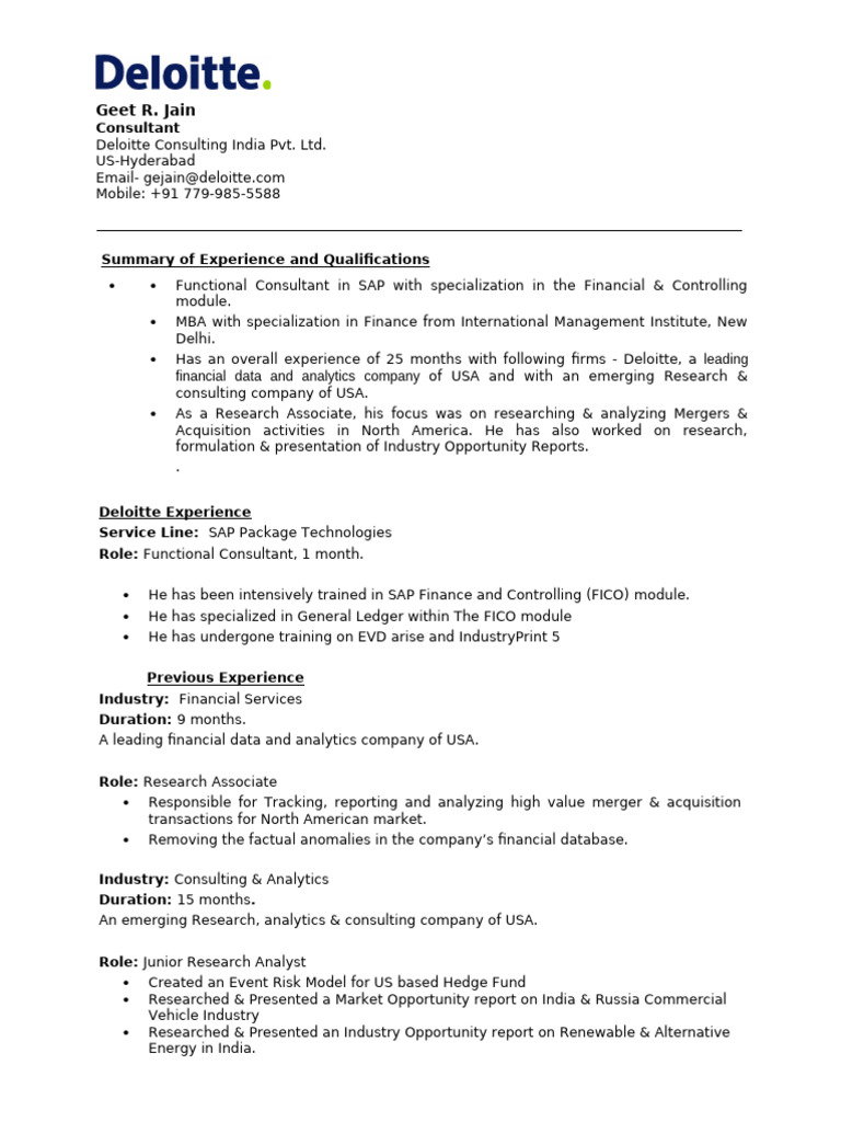 Dcipl Ea Sap Fico Geet Jain | PDF | Analytics | Computing