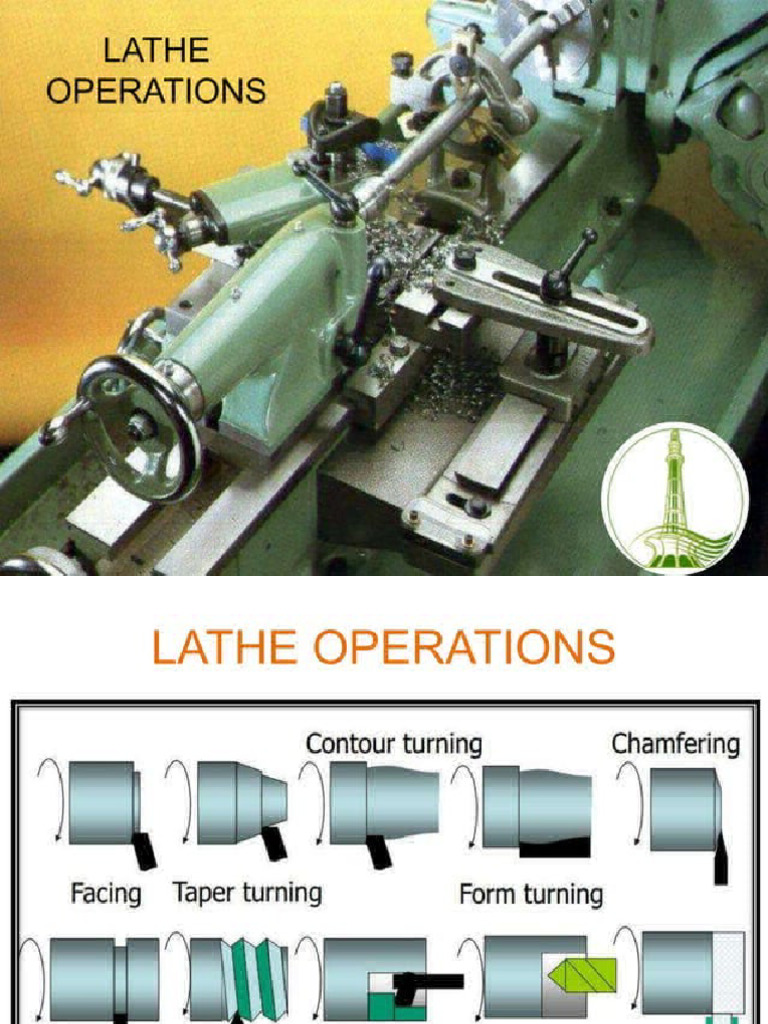 Lathe Machine Operations | PDF