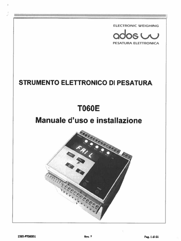 Manuale ADOS T060E | PDF