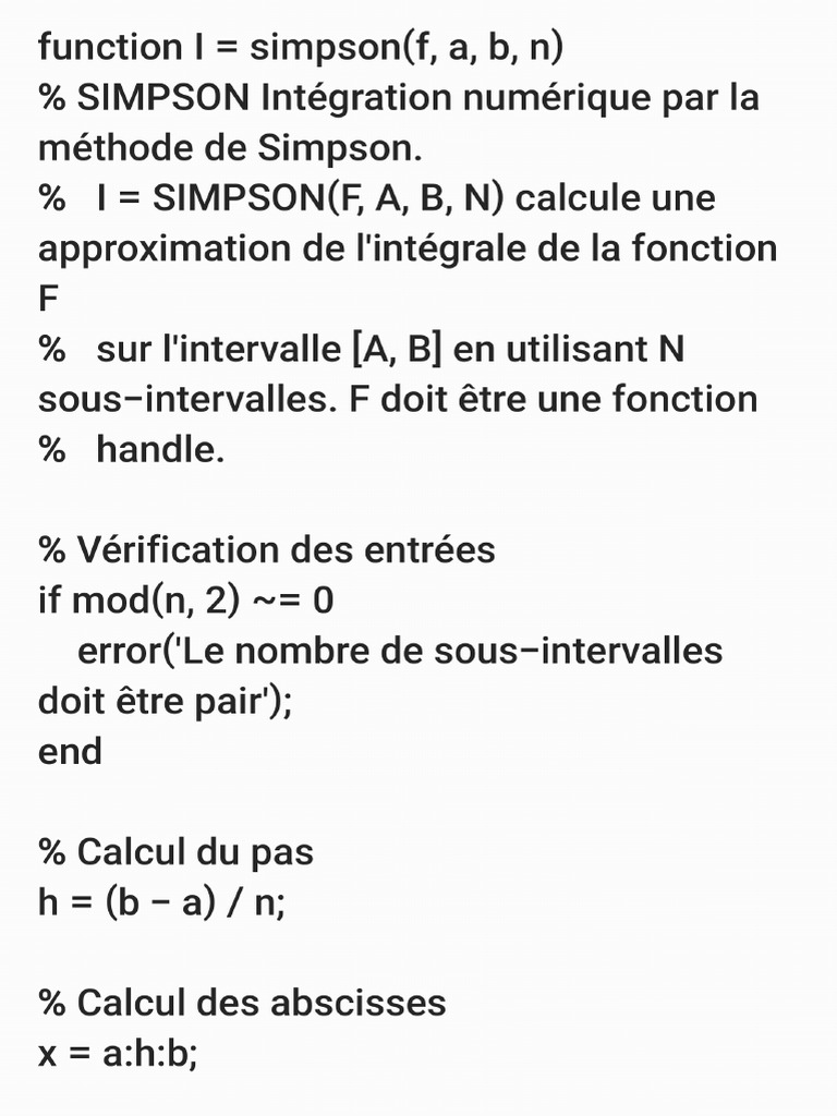 Méthode Simpson | PDF