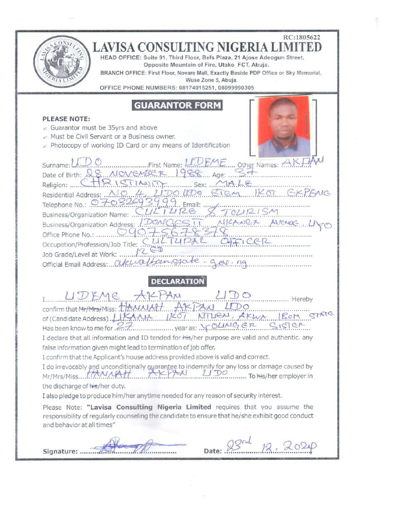 Guarantor Form 2 | PDF