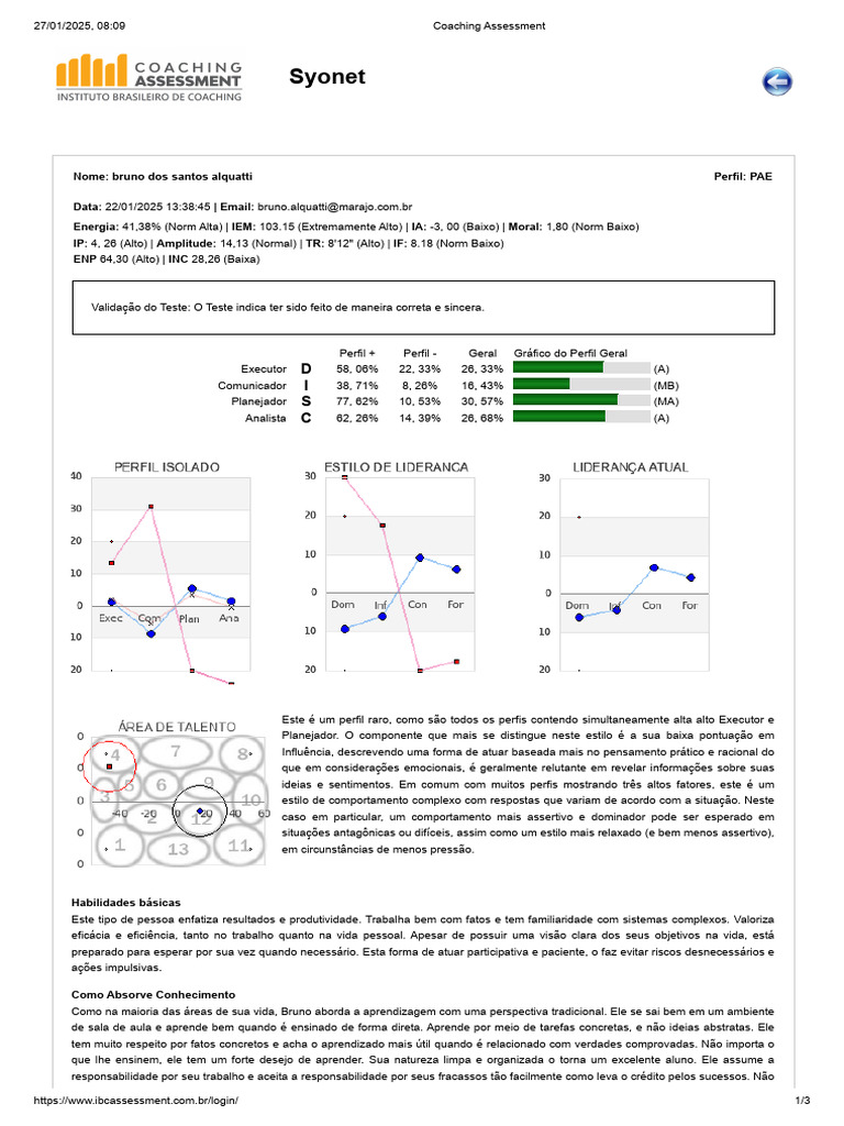IBC Assessment Bruno 2 | PDF | Aprendizado | Ciências comportamentais