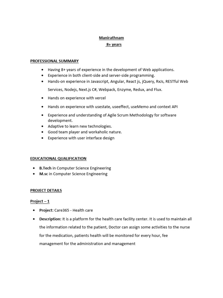 Web Developer with 8+ Years Experience | PDF | Bootstrap (Front End ...