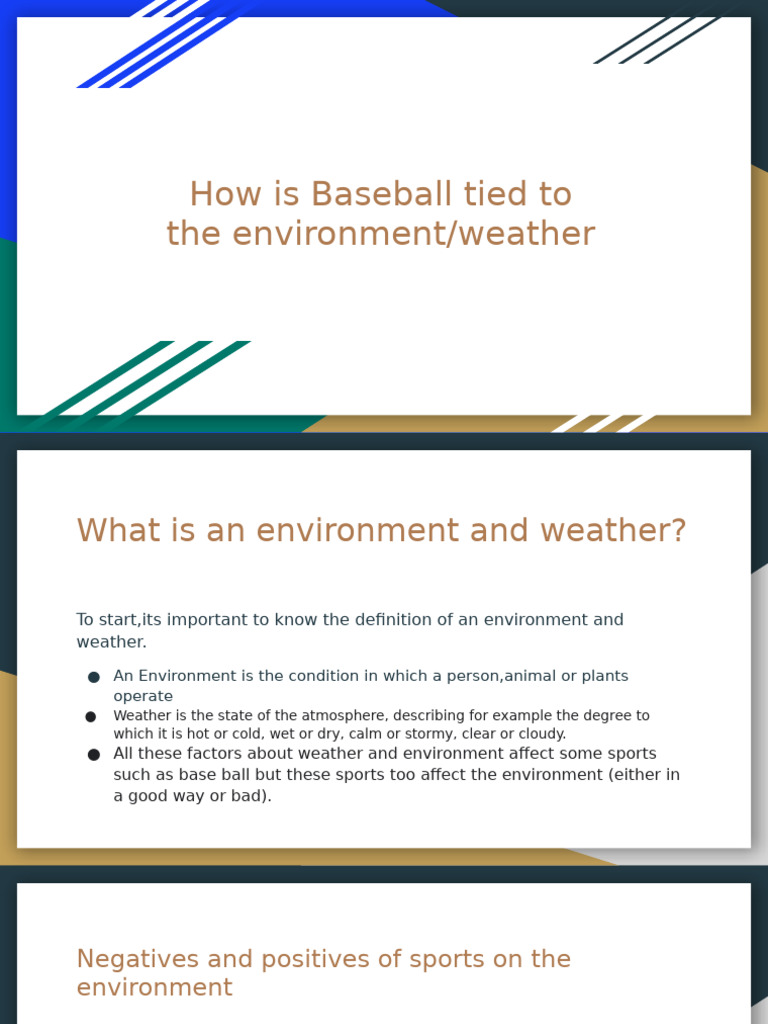 How Is Baseball Tied To The Environment - Weather | PDF | Natural ...