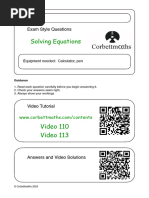Solving Equations: Corbettmaths Video 110 | PDF | Triangle Geometry ...