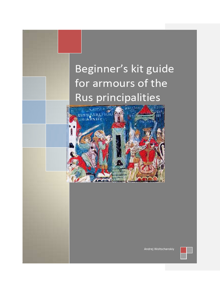 Rus Armours 13th 14th Centuries Beginners Kit Guide | PDF | Armour | Sword