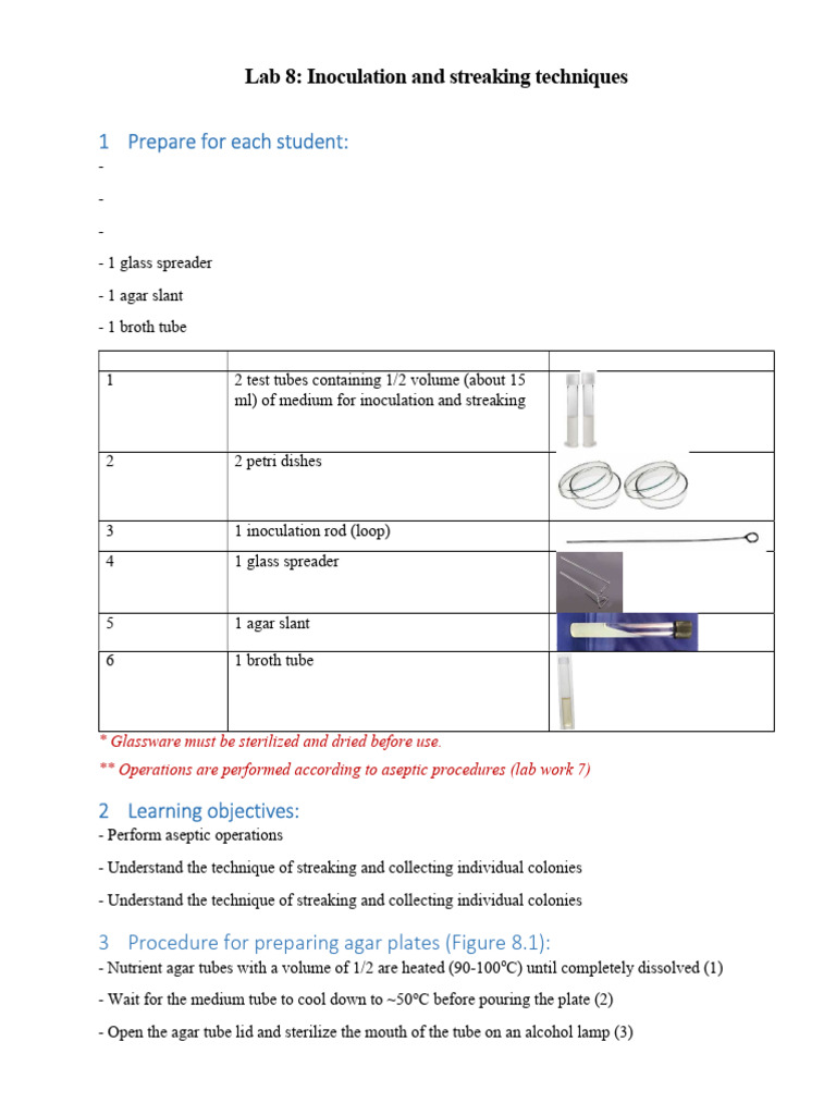 Streaking Techniques in Microbiology Lab | PDF | Agar | Biology