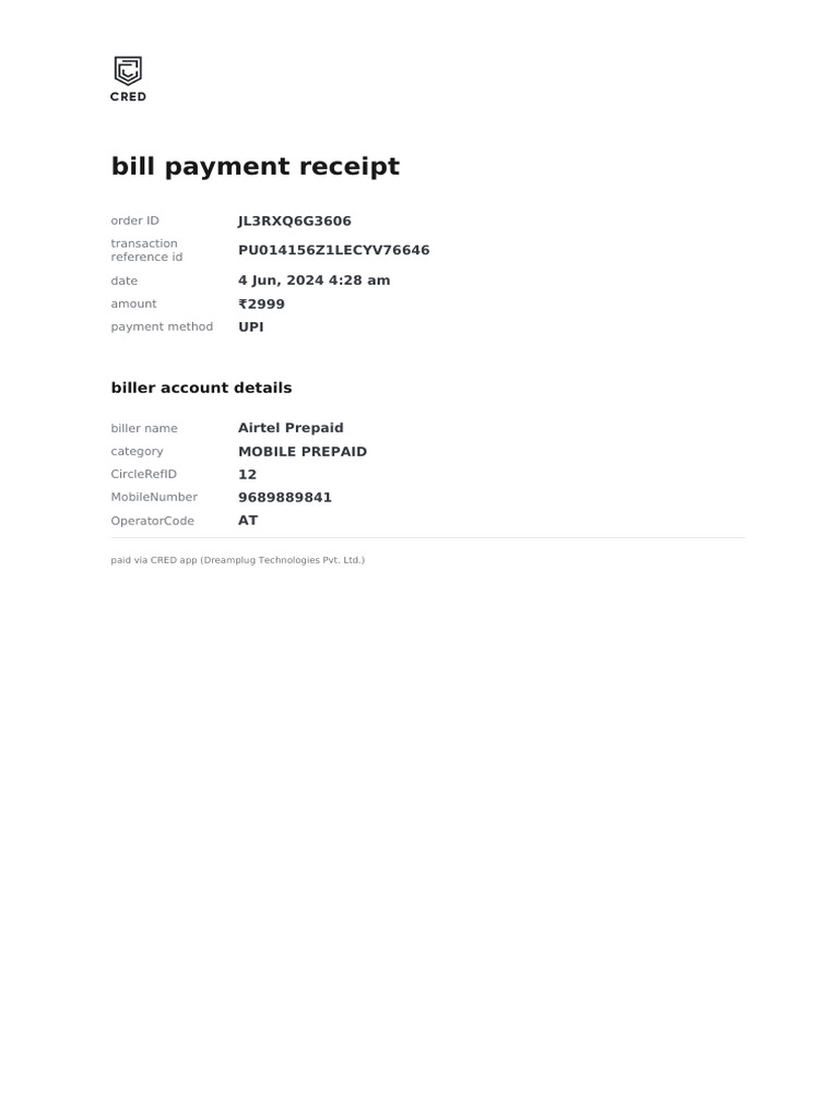 Payment Receipt | PDF