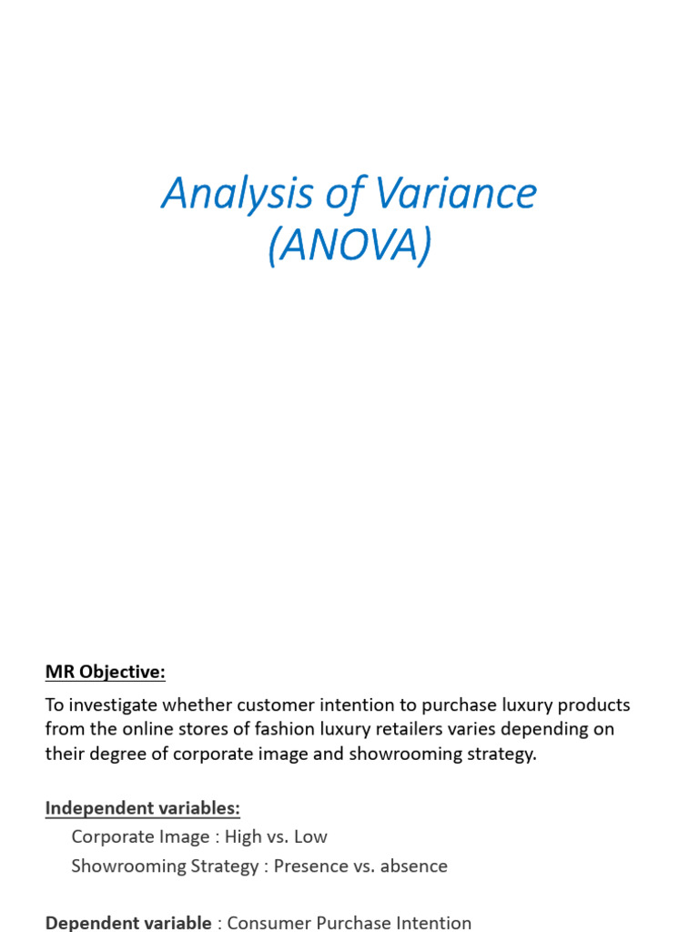 BRM Session 4 Slides | PDF | Analysis Of Variance | Scientific Method