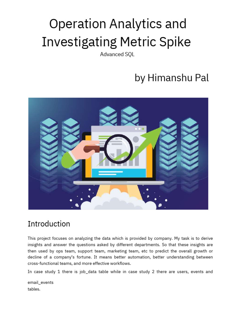 Operations Analytics and Metrics Spike - 20241115 - 124811 - 0000 | PDF | My Sql | Databases