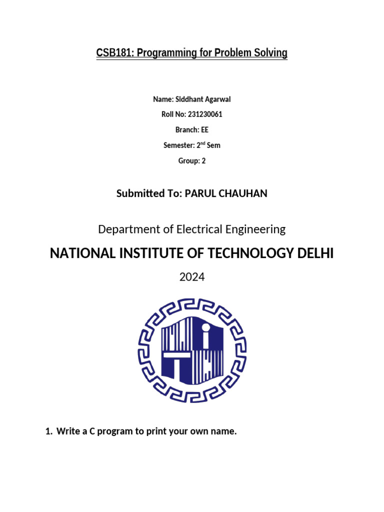 Lab 01 231230061 | PDF