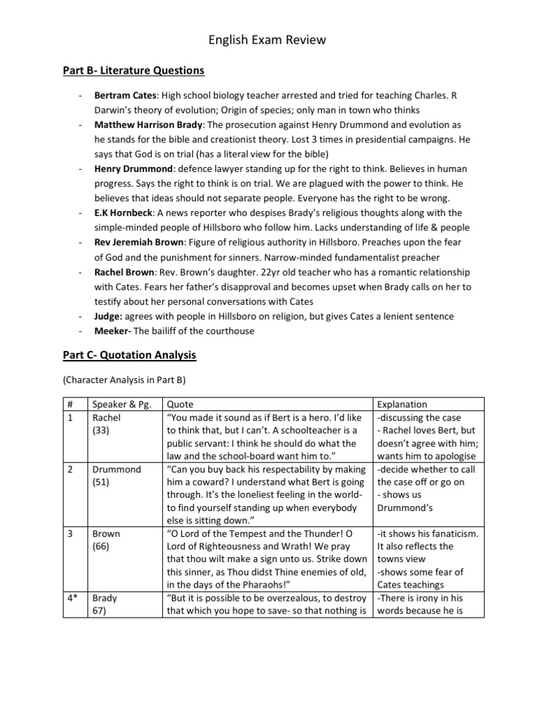 English Exam Review Grade 10 | PDF | To Kill A Mockingbird | Religion ...
