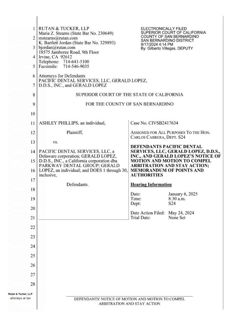 Motion To Compel Arbitration - San Bernardino - 1 | PDF | Arbitration ...