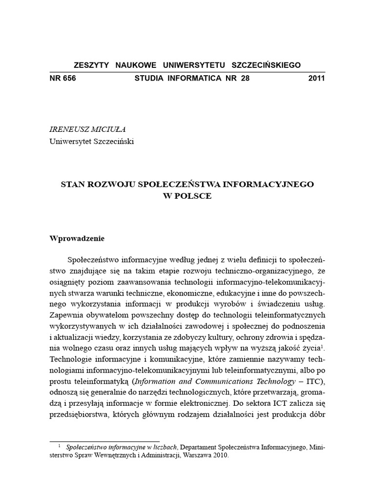 Si-28-433 SI Spoleczenstwo Informacyjne Kompetencje Cyfrowe | PDF
