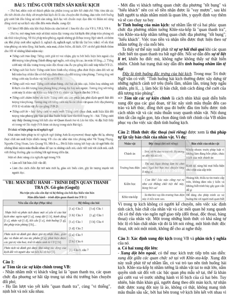 Bài 5 - Văn 12 - CTST | PDF