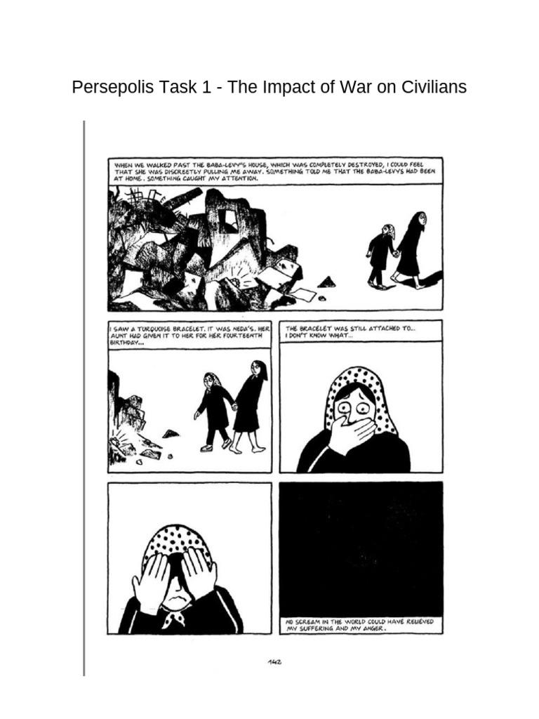 Persepolis Task 1 - Aarush - The Impact of War On Civilians | PDF | Grief