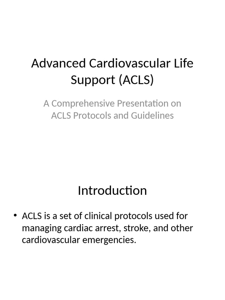Acls Presentation Pdf