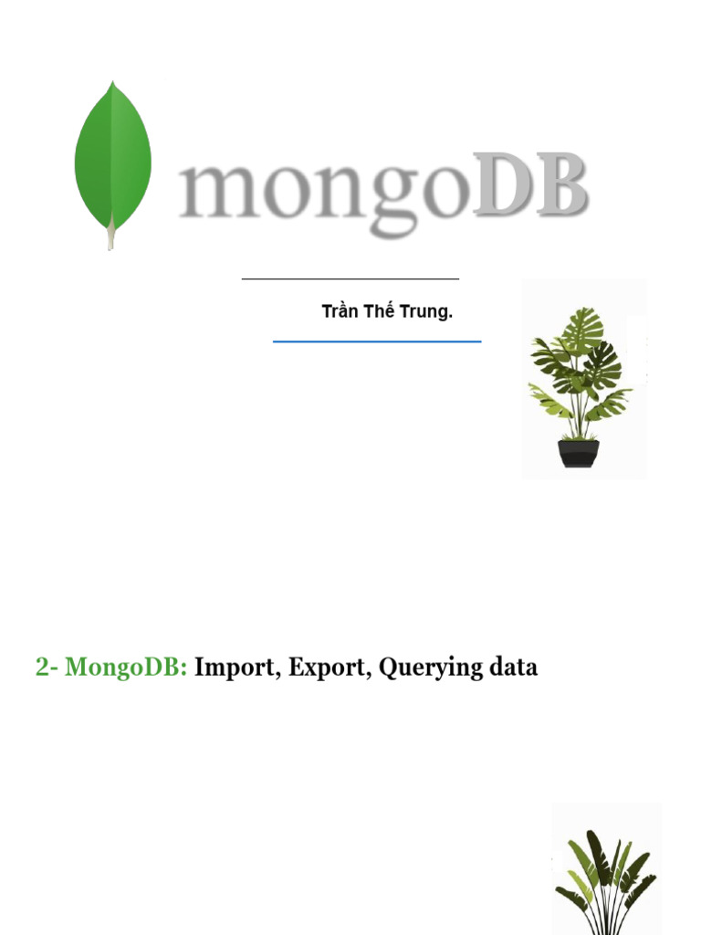 2- Import - Export - Querying Data (2) | PDF | Json | Mongo Db