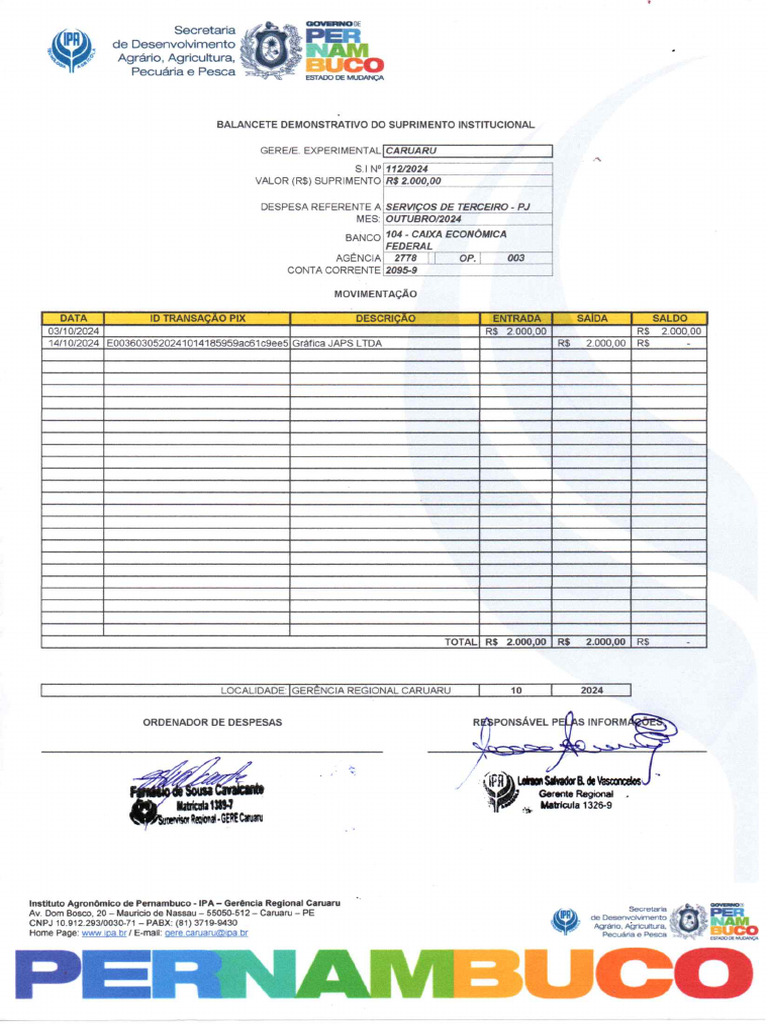 Modelo de Balancete | PDF