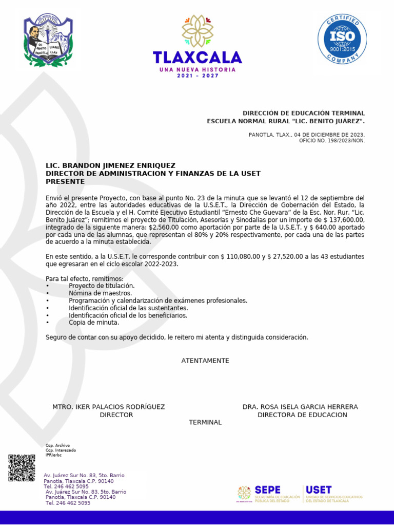 Proyecto de Titulación USET 2023-2024 | PDF