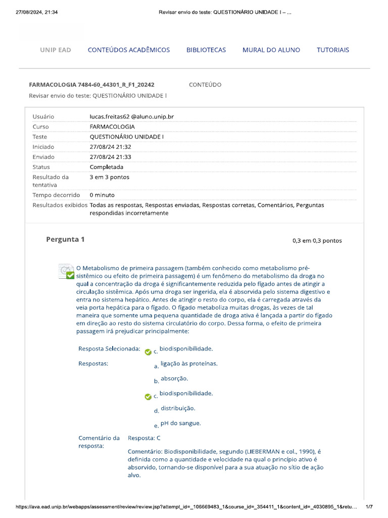 Questionário 01 | PDF