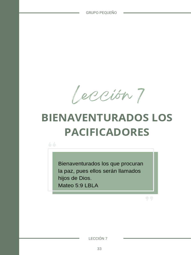 Bienaventurados los Pacificadores: Lección 7 | PDF | Amor | Ira