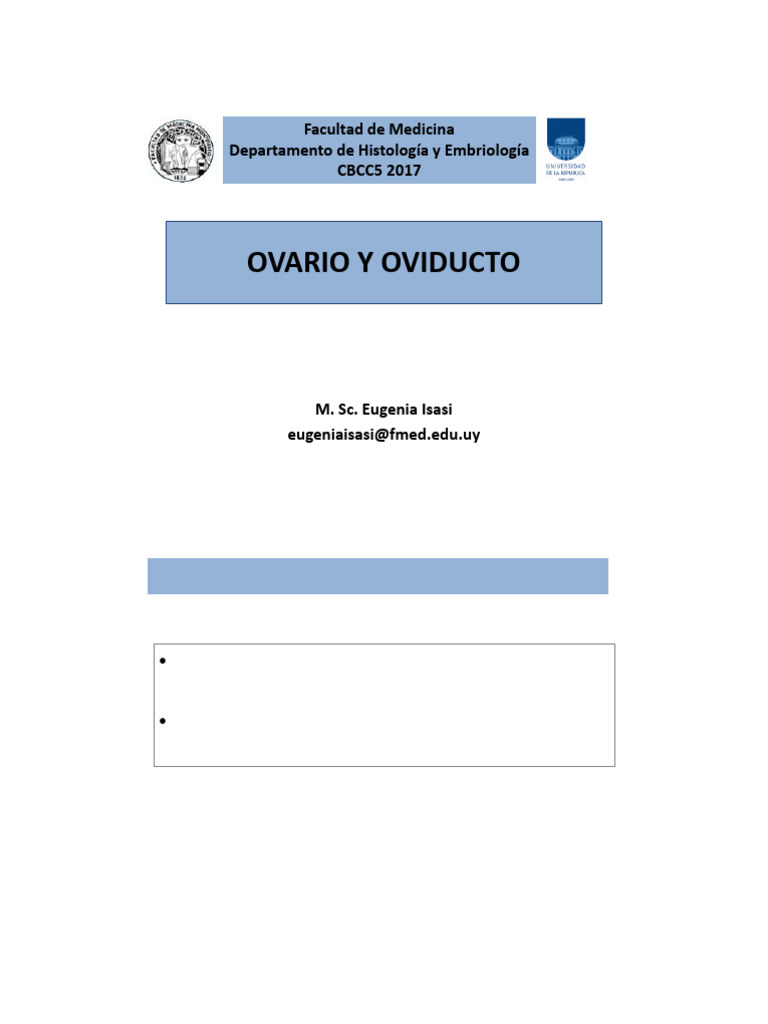 Ovario y Oviducto | PDF | Ovario | Sistema reproductivo