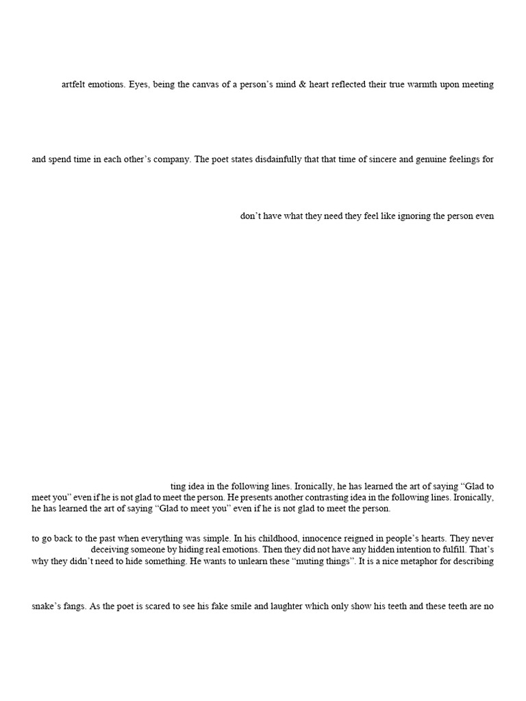 Once Upon a Time: A Poetic Reflection | PDF | Perfect (Grammar ...