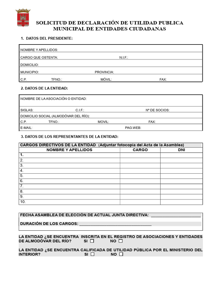 Solicitud Utilidad Publica | PDF | Gobierno local | Gobierno