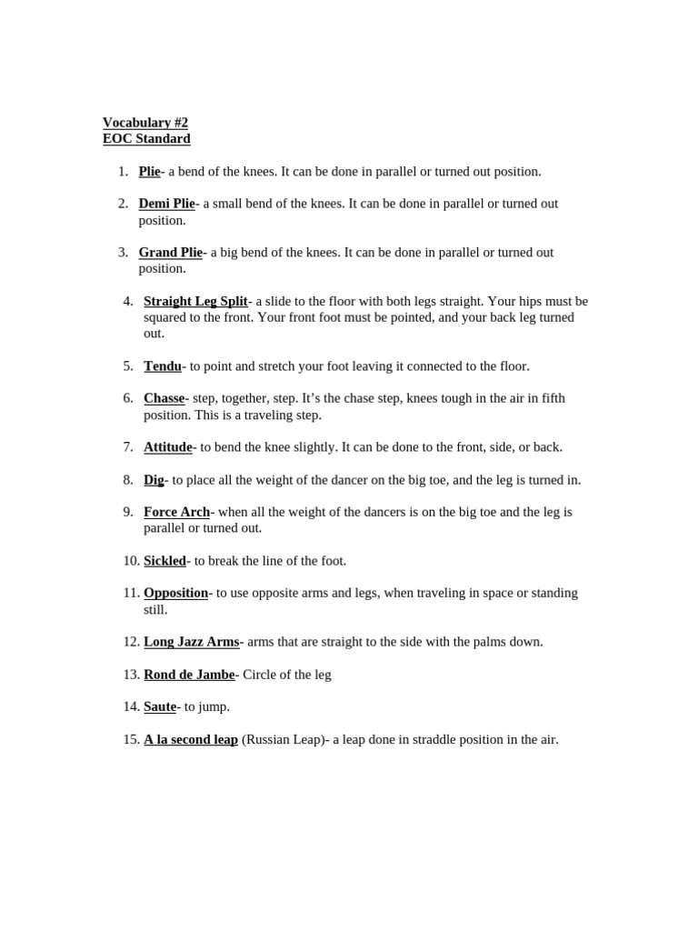 Voc 2 Notes - EOC | PDF