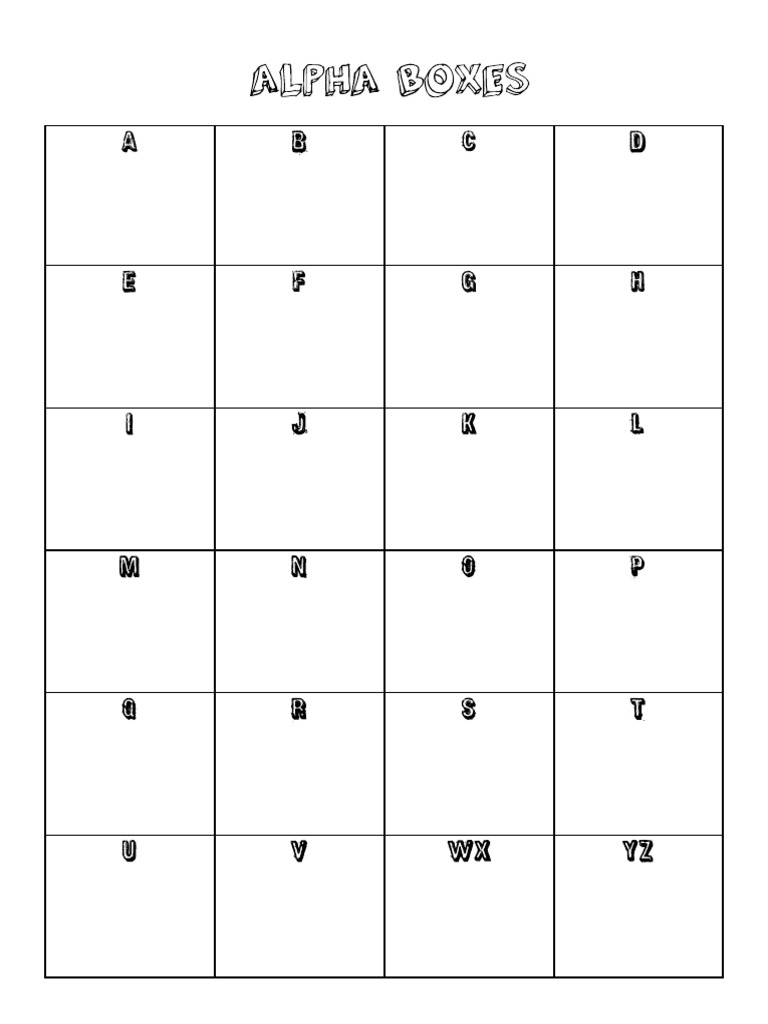 AlphaBoxes 1 | PDF