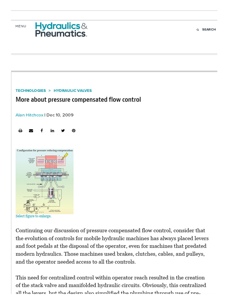 Hidráulica - More about pressure compensated flow control | PDF | Pump | Valve