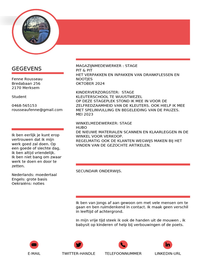 CV Fenne Rousseau | PDF
