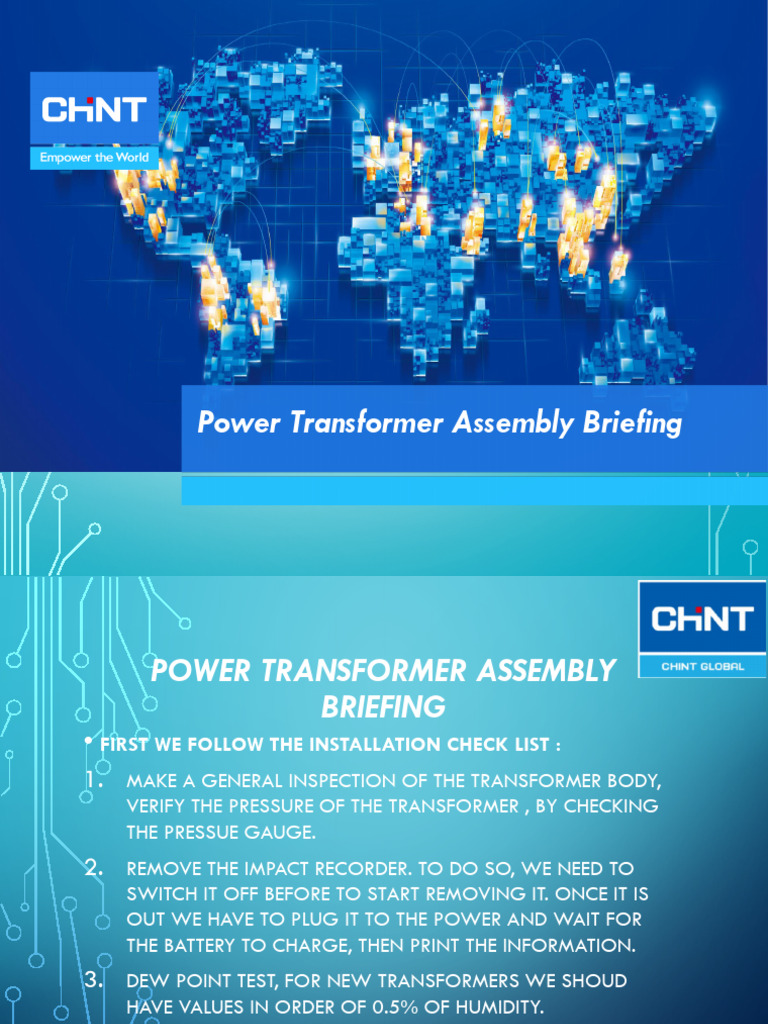 Power Transformer Assembly Briefing | PDF | Transformer | Equipment