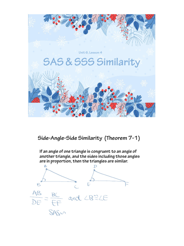 Geometry: Triangle Similarity | PDF