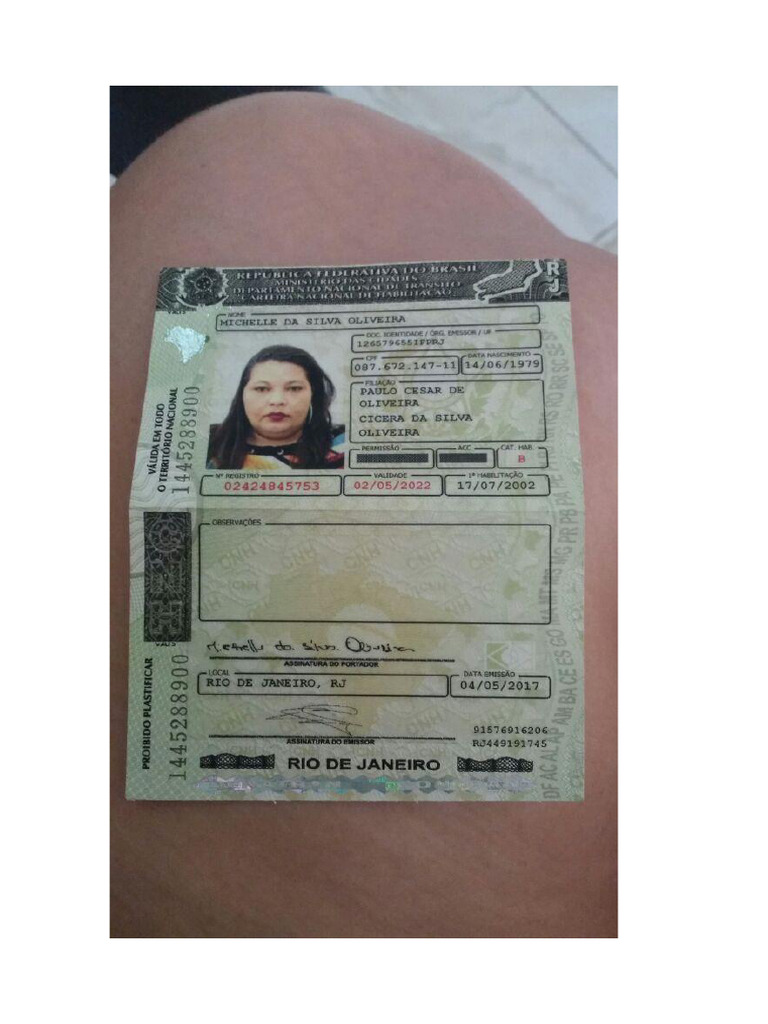 Michelle Da Silva CNH | PDF