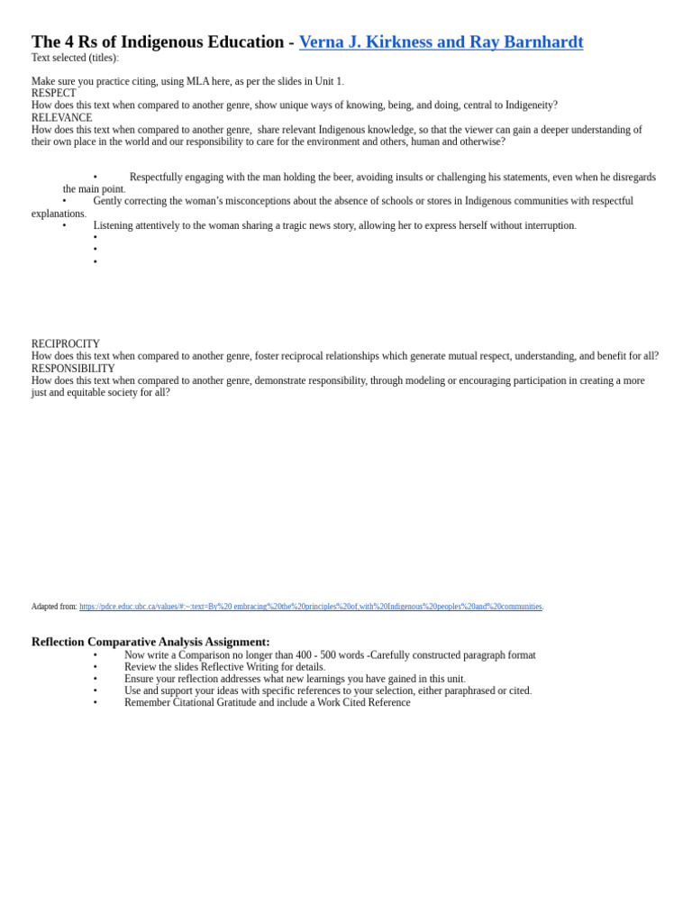 The 4 Rs of Indigenous Education | PDF