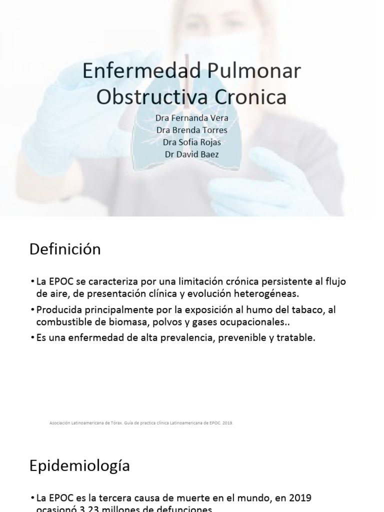 EPOC Clase 2024 | PDF | Enfermedad pulmonar obstructiva crónica | Tos