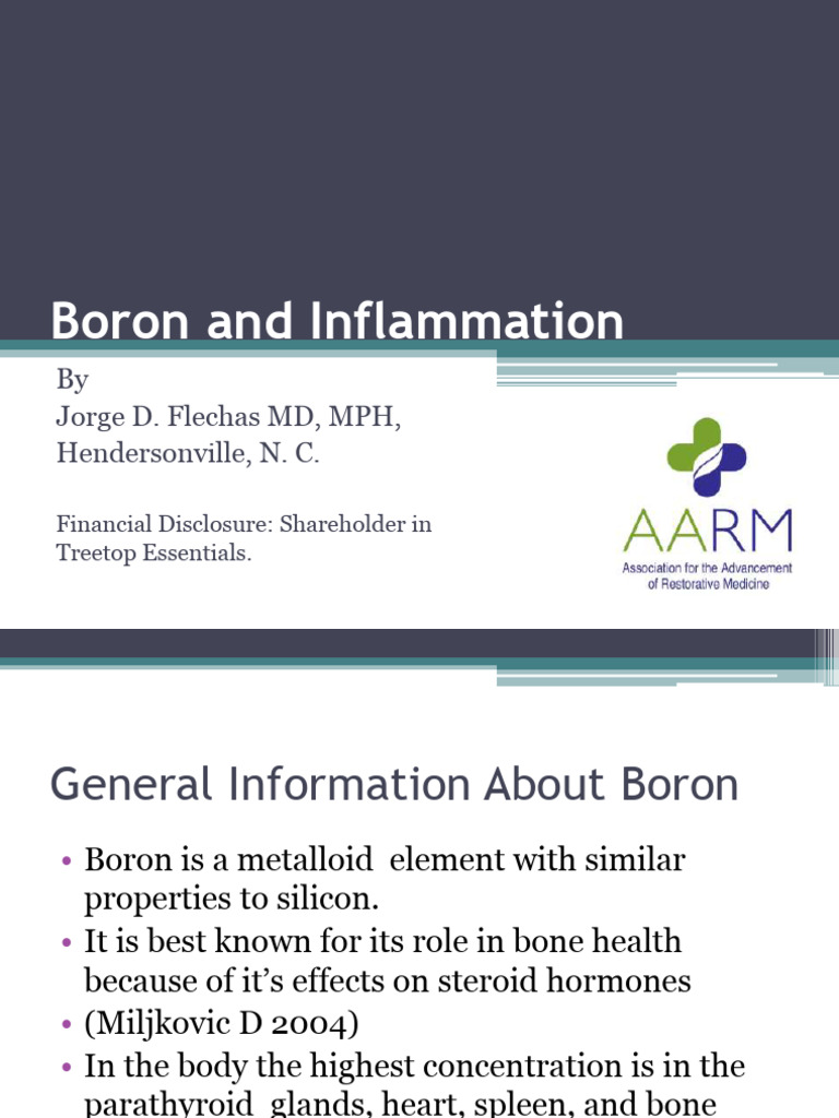 Boron and Inflammation-Jorge D Flechas | PDF | Inflammation | Boron