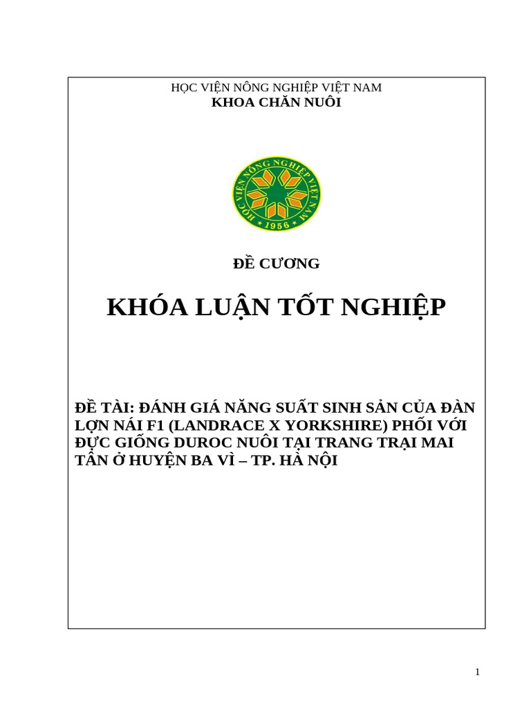 Đe Cuong KLTN | PDF