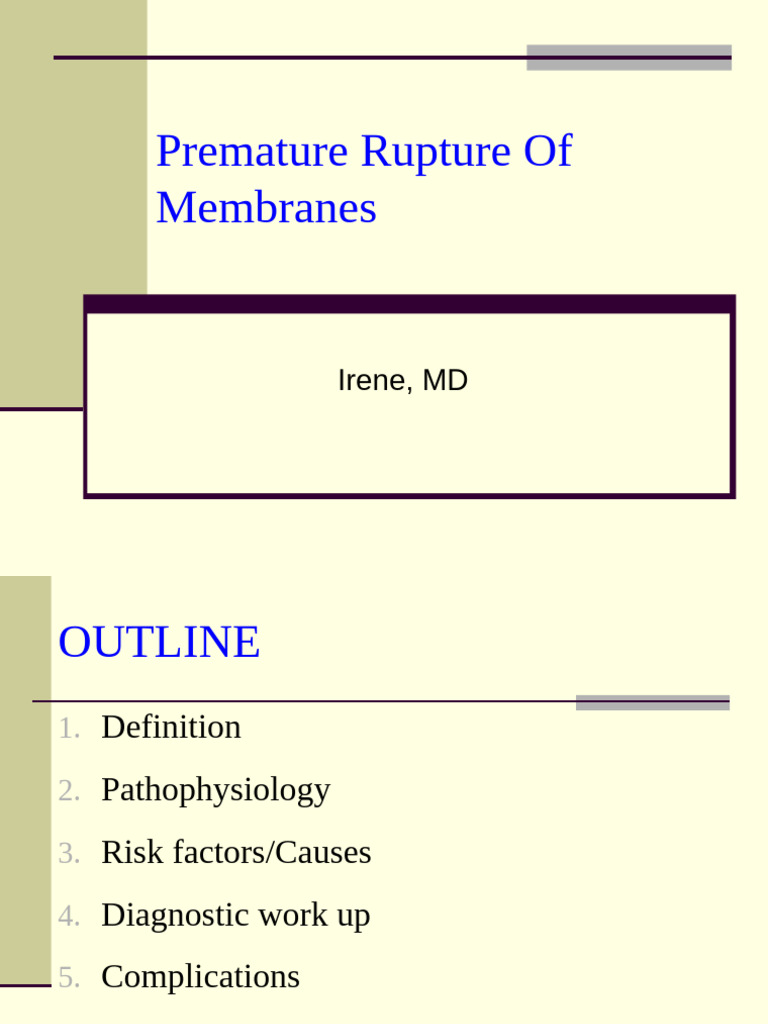 PROM | PDF | Preterm Birth | Childbirth