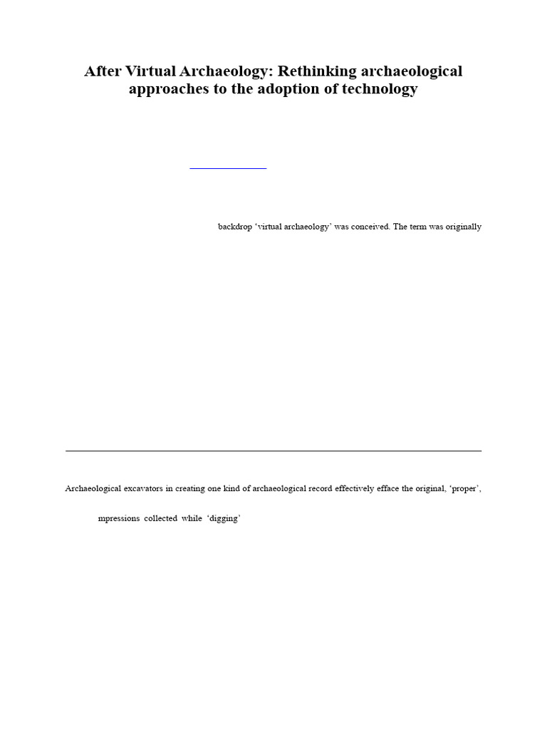 Beale y Reilly 2017 - After Virtual Archaeology Rethinking ...