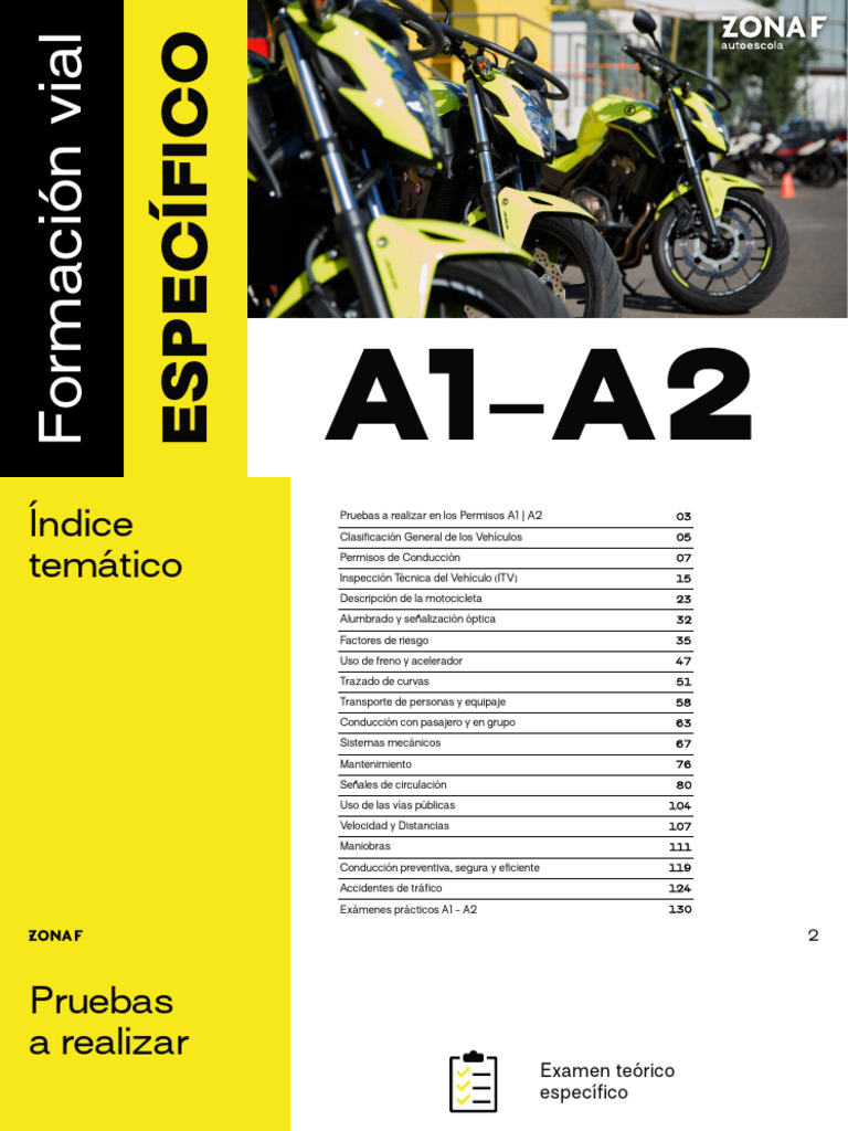 Libro Moto A2 - A1 | PDF | Motocicleta | Licencia de conducir